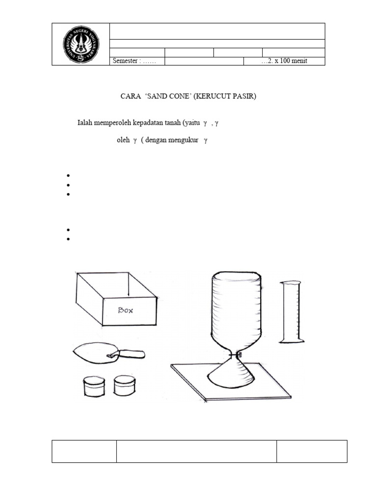 Praktikum Kepadatan Tanah dengan Sand Cone | PDF