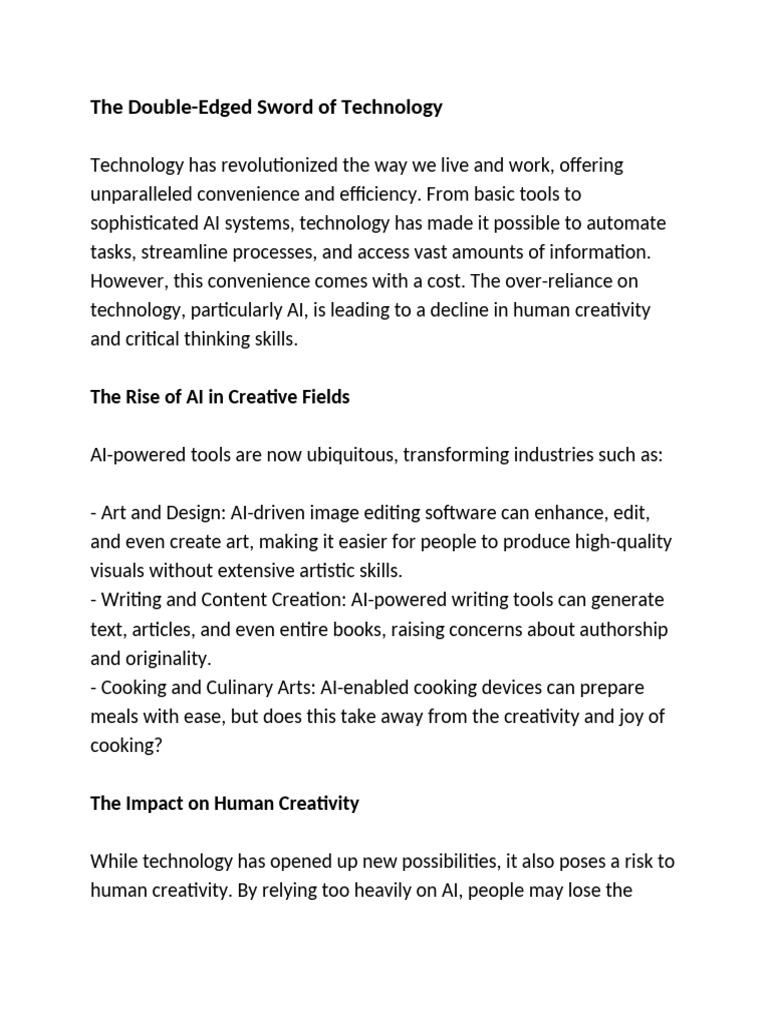 Technology Is Making People Less Creative | PDF