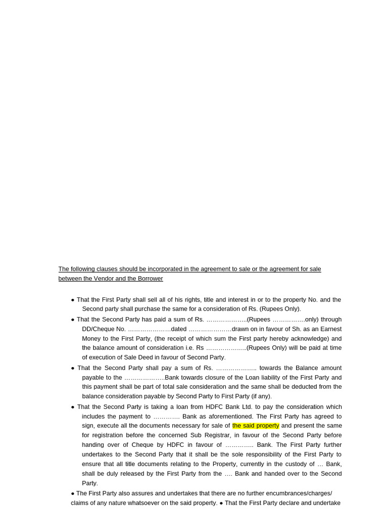 NEW HDFC Vendor-Refinance-Drafts-sangita | PDF | Security Interest | Loans