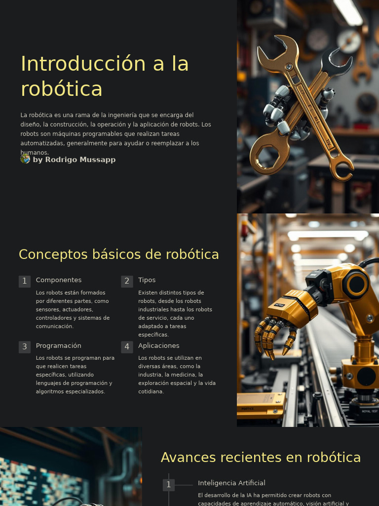 Introducción a la robótica y sus aplicaciones | PDF | Robótica | Robot