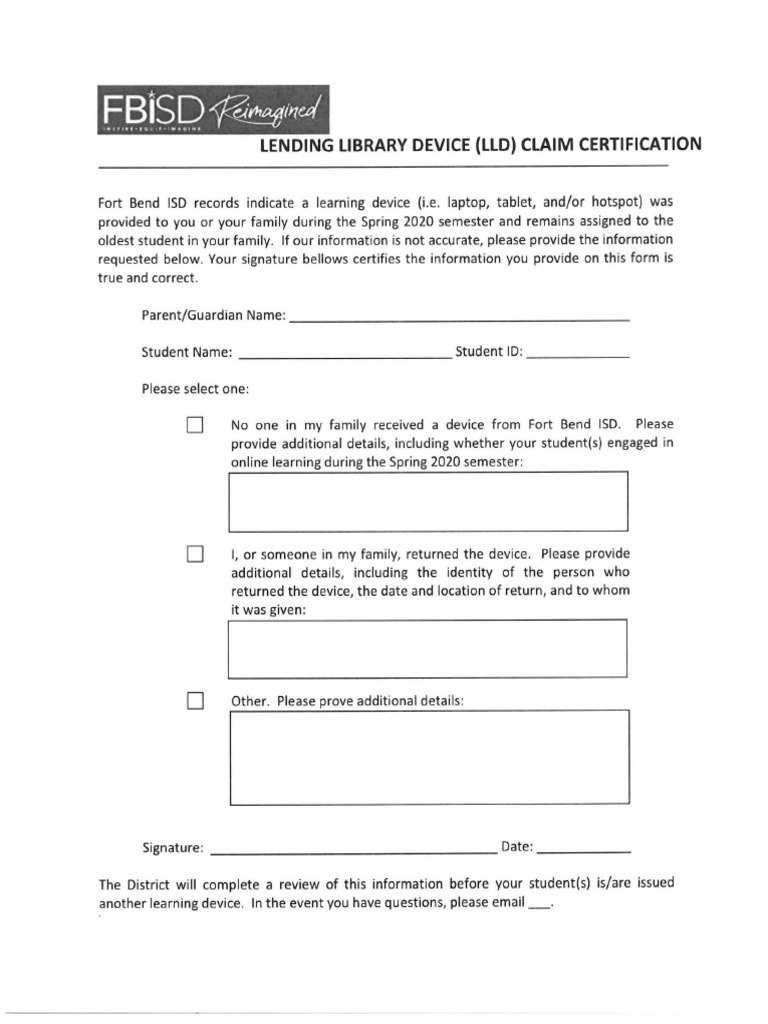 Device Claim Form | PDF