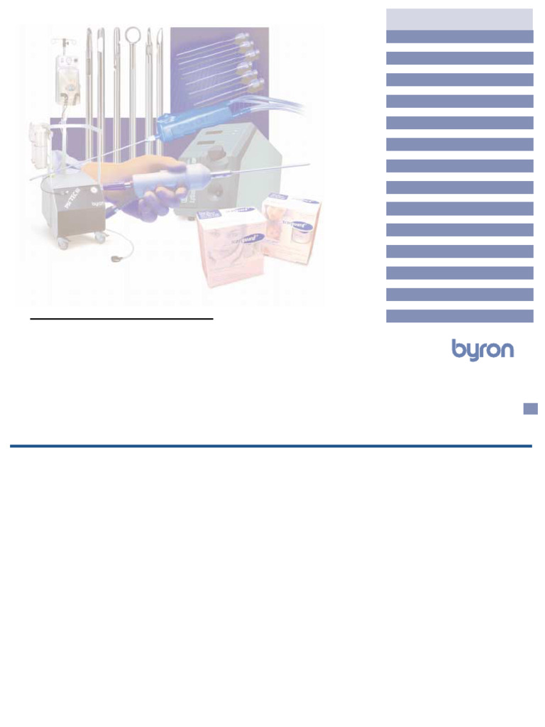 Byron Liposuction Cannula Catalog | PDF | Pump | Syringe