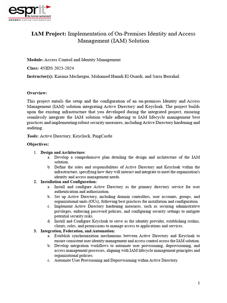 On-Premises IAM Solution Implementation | PDF | Active Directory ...