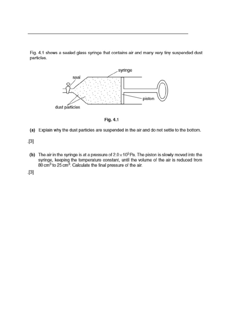 O-Level Physics - ThermaL Physics - Gas Laws - Kinetic Theory Worksheet ...