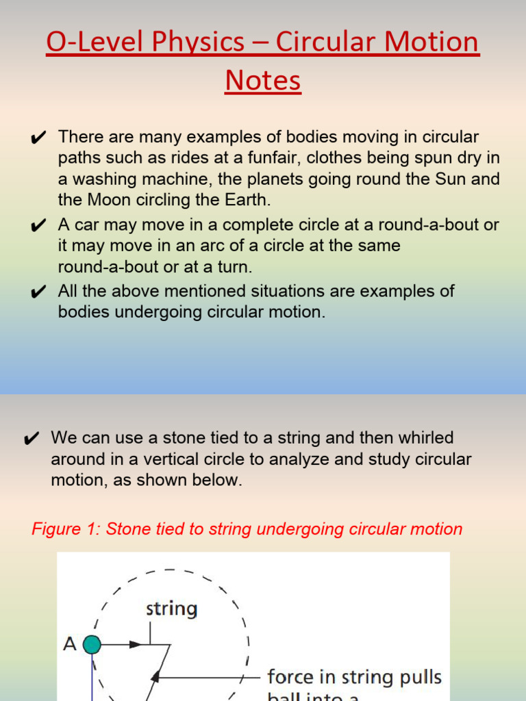 Circular Motion in Physics Notes | PDF