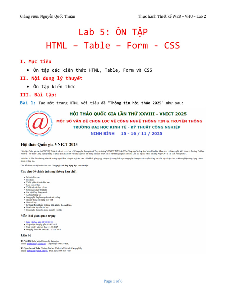 LAB 5 Thuc Hanh Thiet Ke WEB | PDF