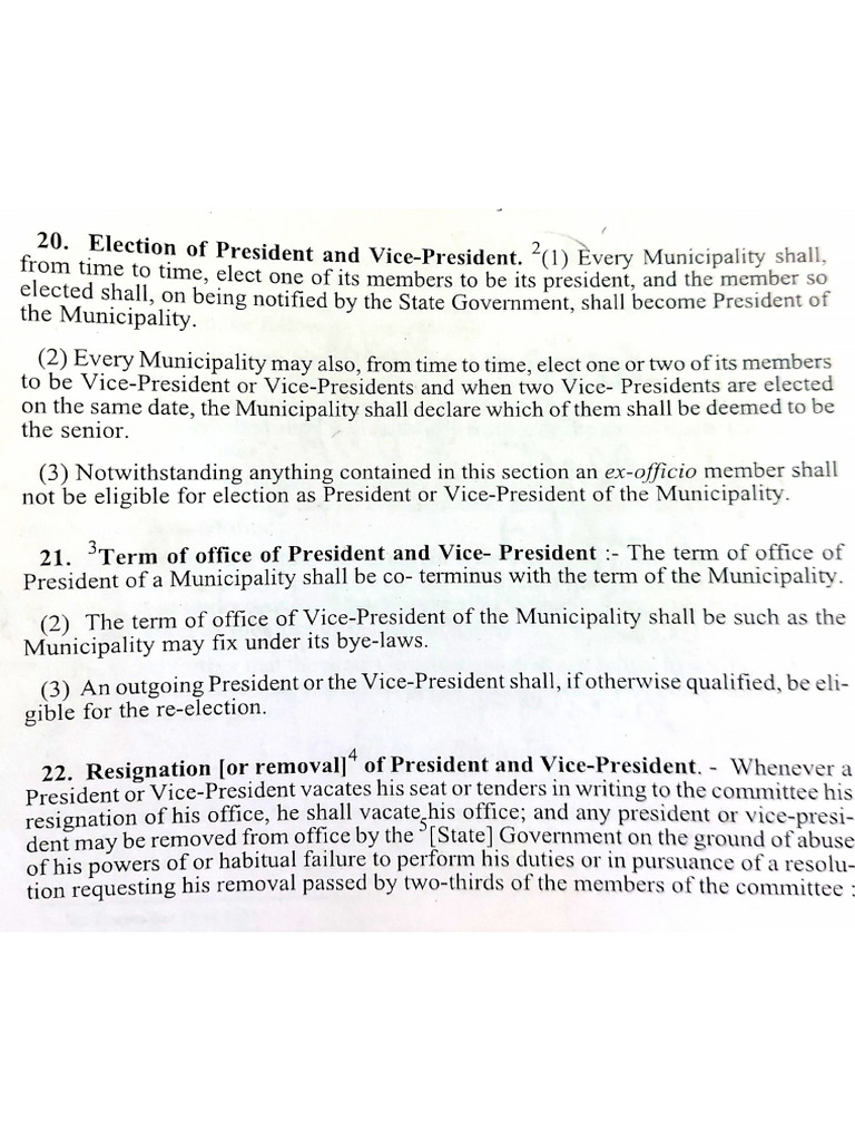 Election of President and Vice President | PDF