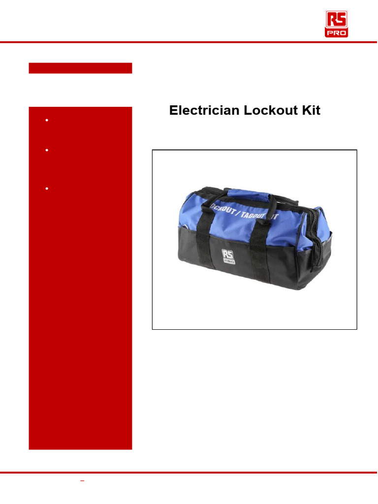 Electrician Lockout Kit Overview | PDF