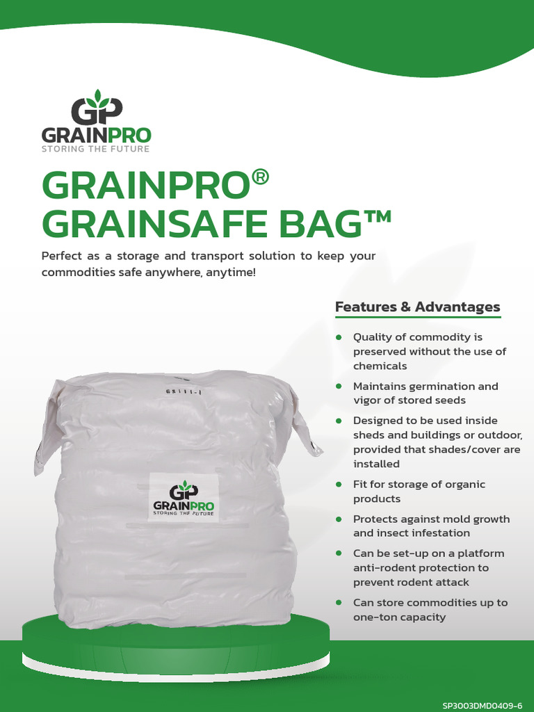 GrainSafe Bag: Safe Commodity Storage | PDF | Carbon Dioxide