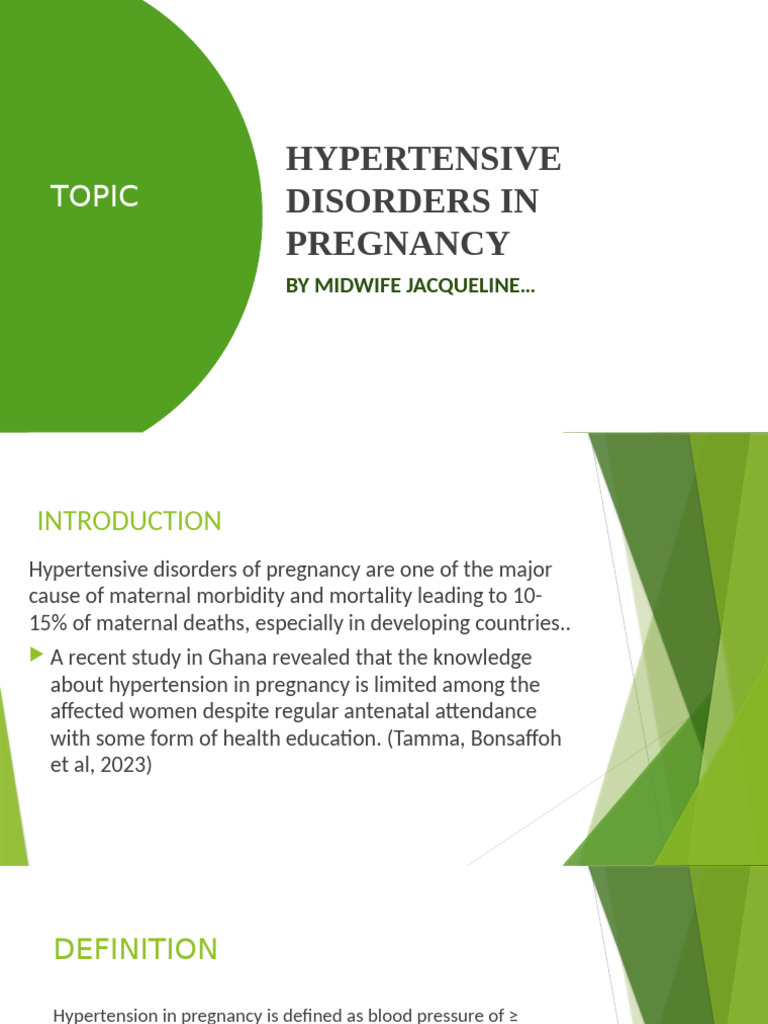 HPT Disorder in Pregnancy..Cm 202 | PDF | Hypertension | Medical ...