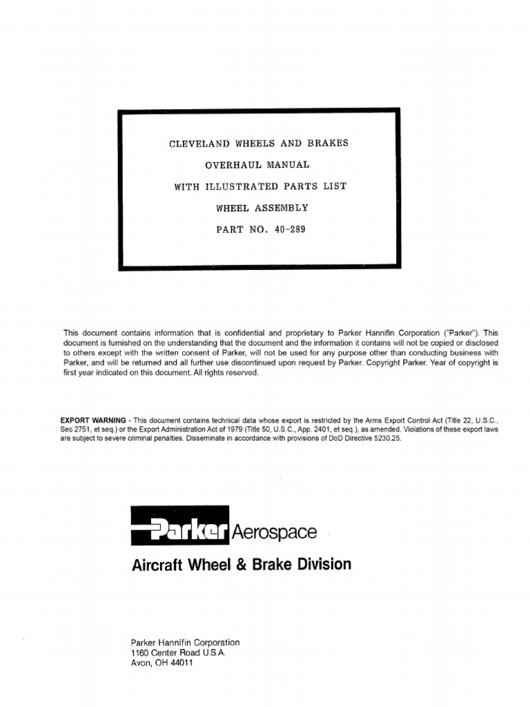 Cleveland Main Wheel - ICA CM40-289 - King Air 200 | PDF | Industrial ...
