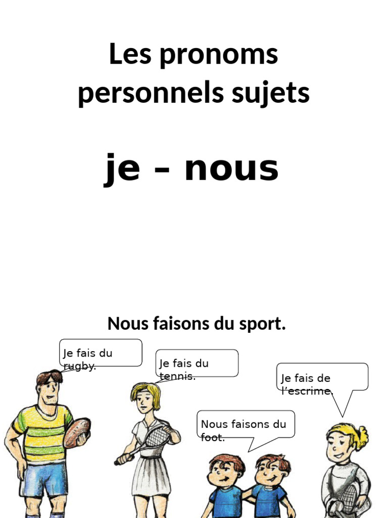 Pronoms personnels : je et nous | PDF