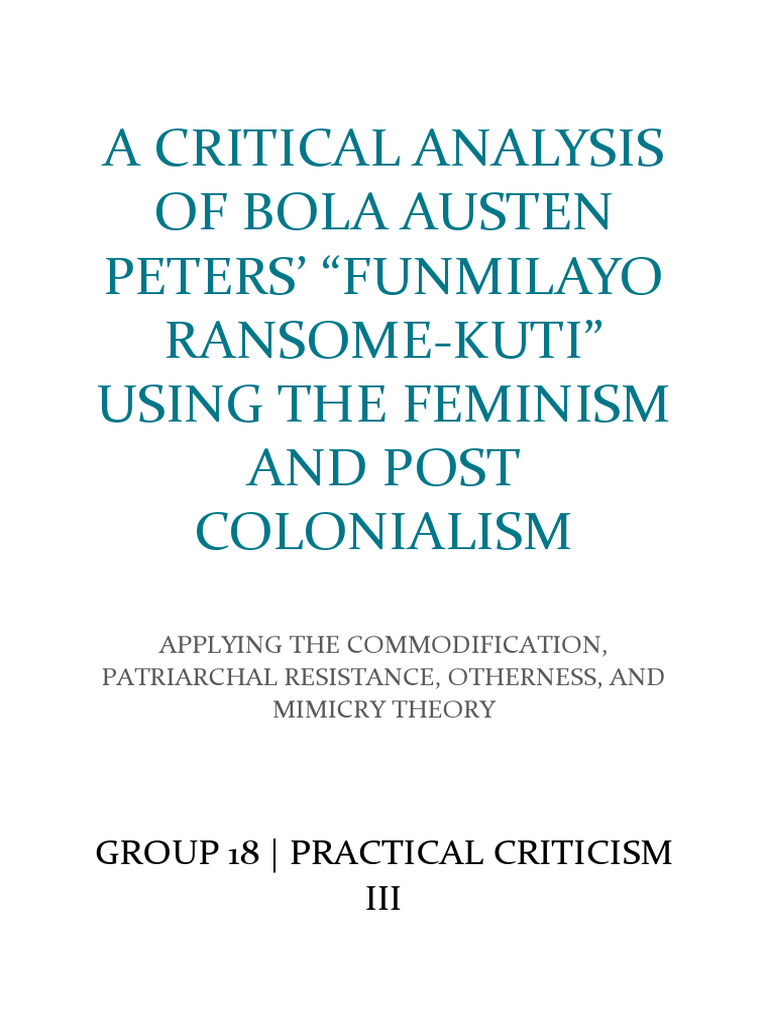 Group 18 Pciii Term Paper - 042556 | PDF | Patriarchy | Feminism