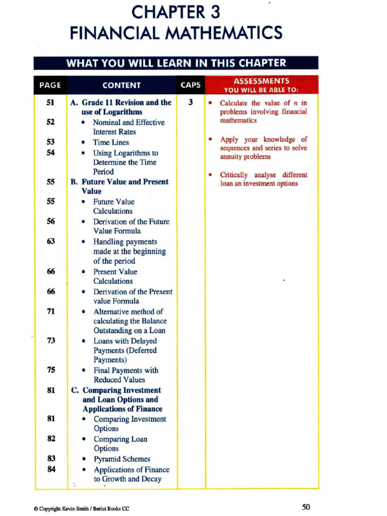 GR 12 Handbook Financial Mathematics | PDF