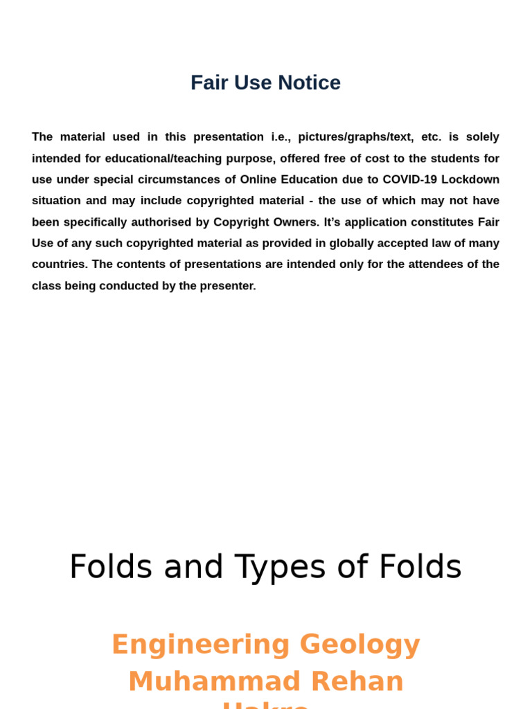 Folds and Types of Folds | PDF | Geology | Structural Geology
