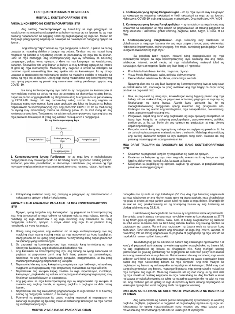 AP10 - Q1 SUMMARY - Module 1 To Module 4 | PDF