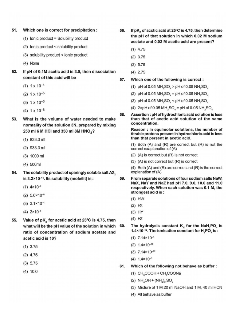 Ionic Equilibrium | PDF