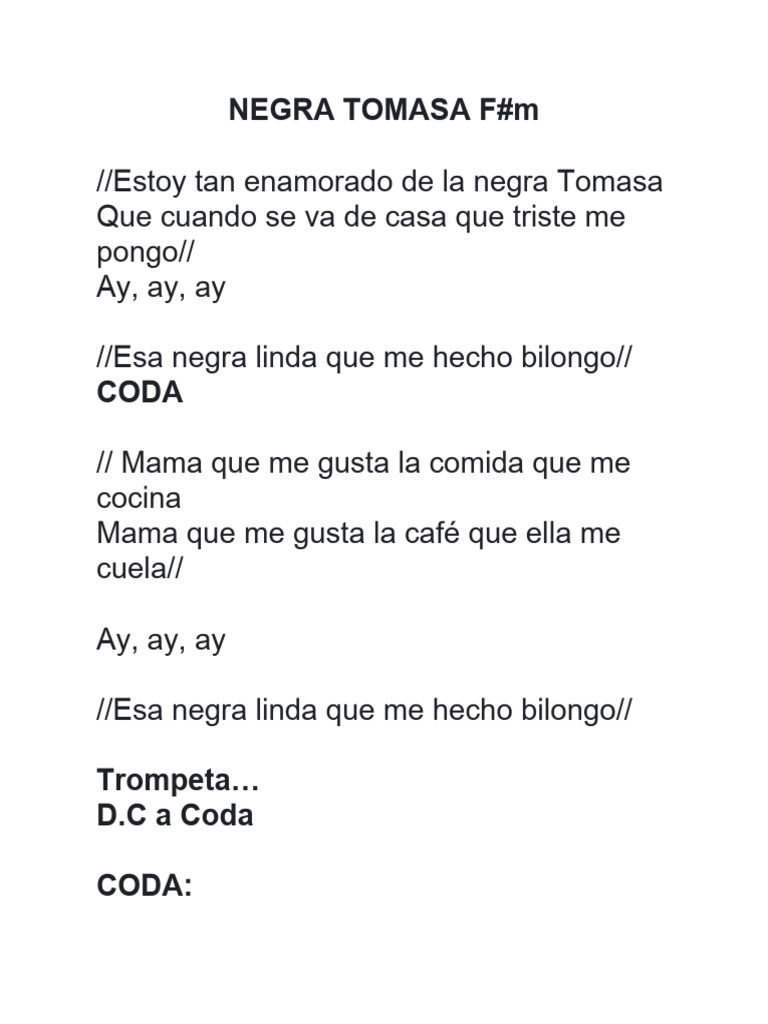 Negra Tomasa | PDF