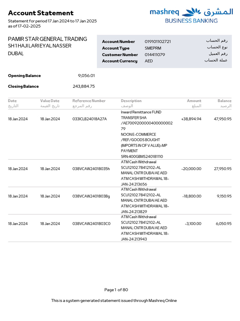 Account Statement 019101102721 | PDF | Cheque | Cash
