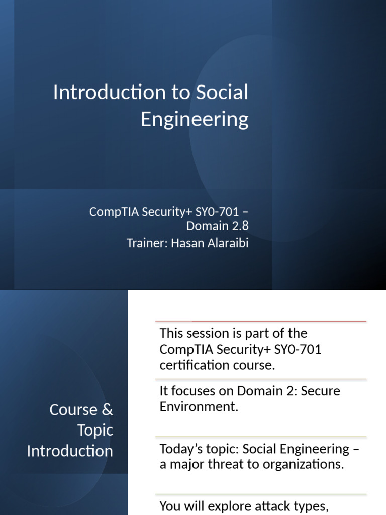 Social Engineering Awareness Training | PDF | Phishing | Social ...