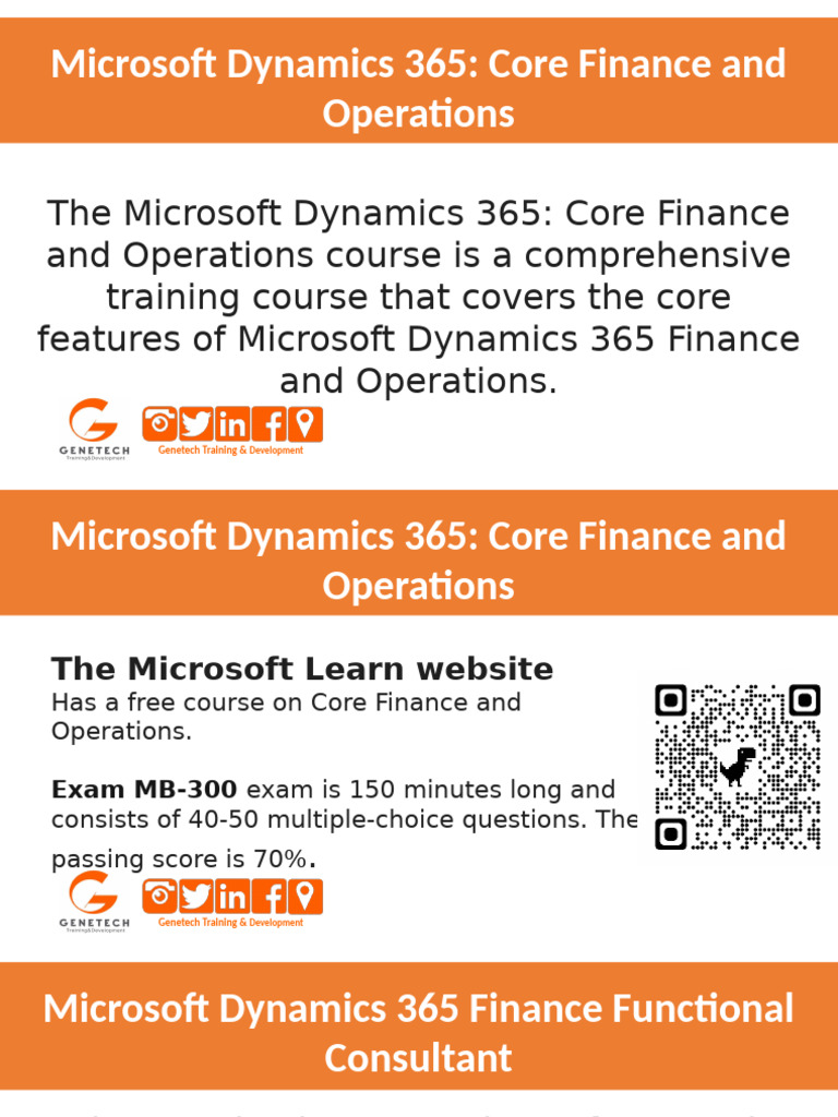 Dynamics 365 Core Finance Training Guide | PDF