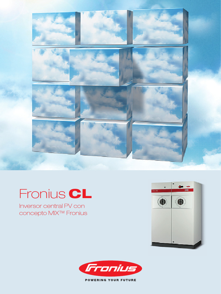 Inversor Central PV Fronius CL MIX™ | PDF | Transformador | Electricidad