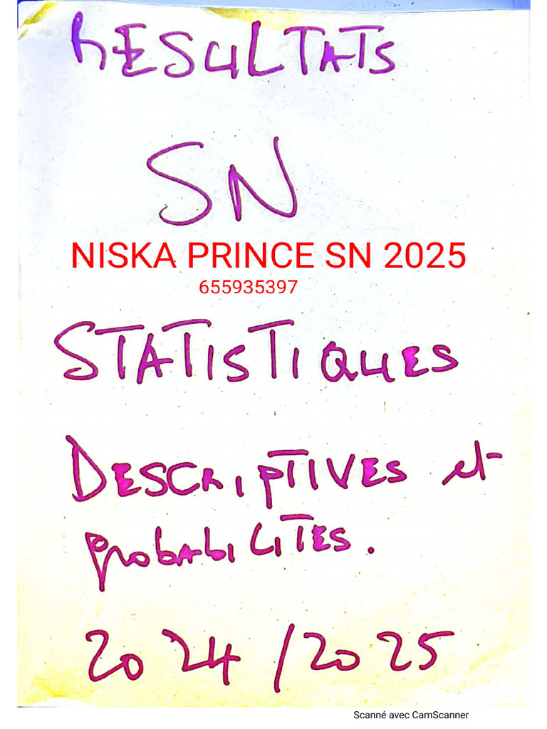 President BUMA-J SN 2025 Stat Descriptif | PDF