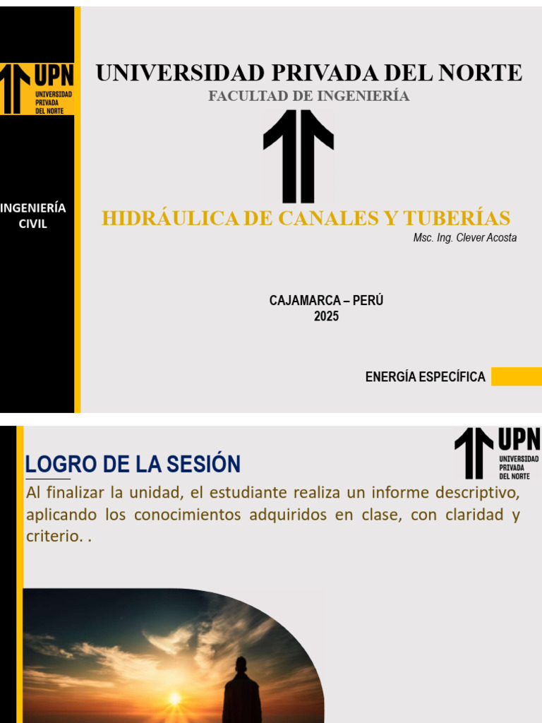 Hidráulica de Canales y Tuberías (Sem9) | PDF | Fenomeno fisico ...