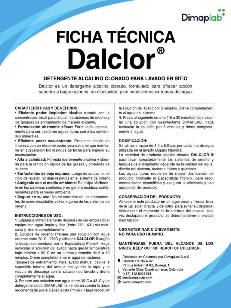 Ficha Técnica Dalclor | PDF
