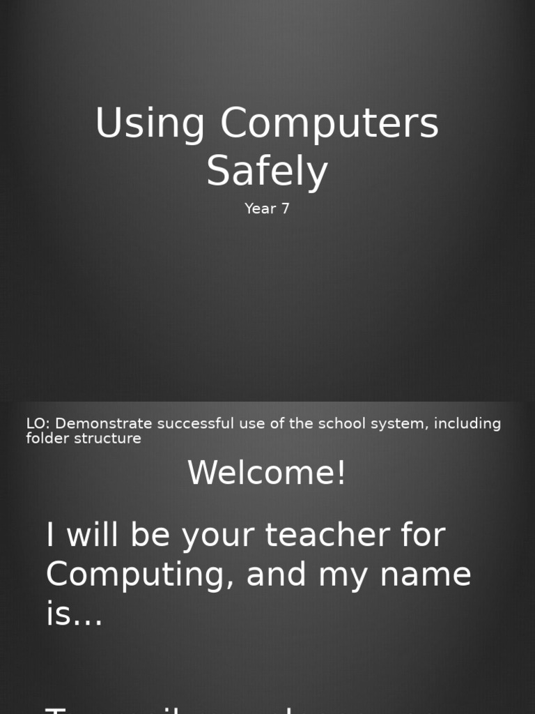 Safe Computer Use for Year 7 Students | PDF