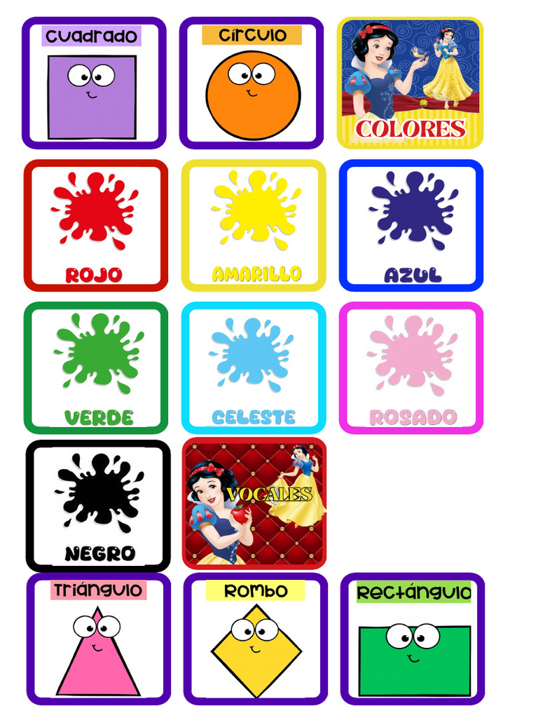 Colores y Figuras Geométricas para Niños | PDF