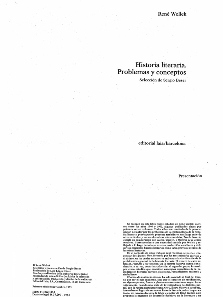 WELLEK René El Término y El Concepto de Simbolismo en La Historia ...