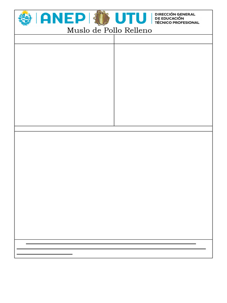 Muslo de Pollo Relleno | PDF