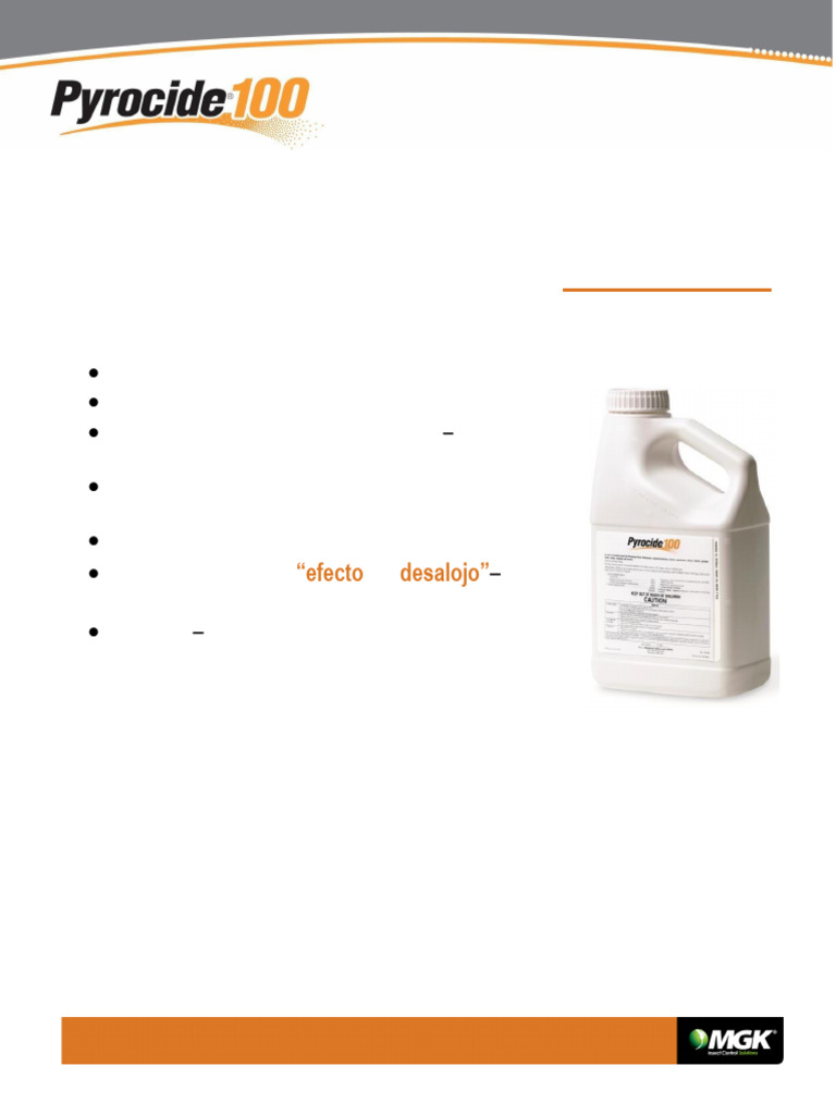 Pyrocide 100: Insecticida Efectivo | PDF | Insectos