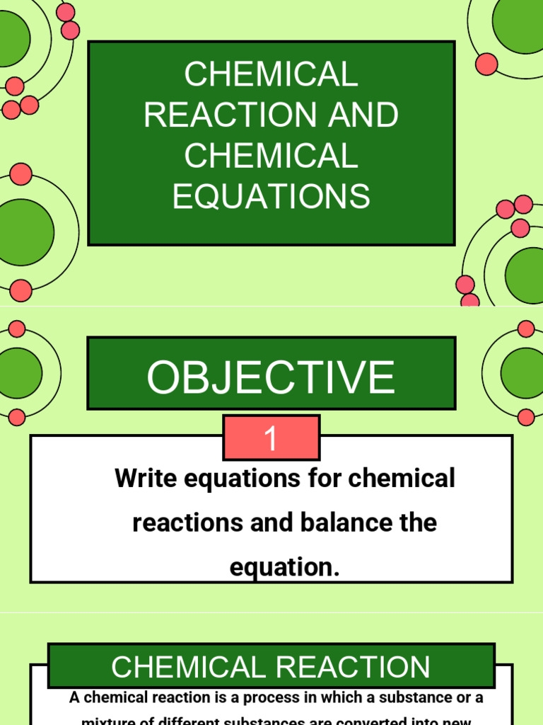 Balancing Chemical Reactions Guide | PDF | Chemical Substances ...