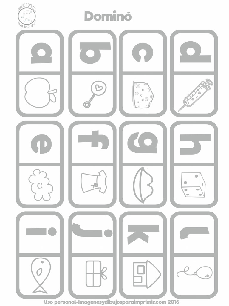 Domino para Imprimir y Colorear | PDF