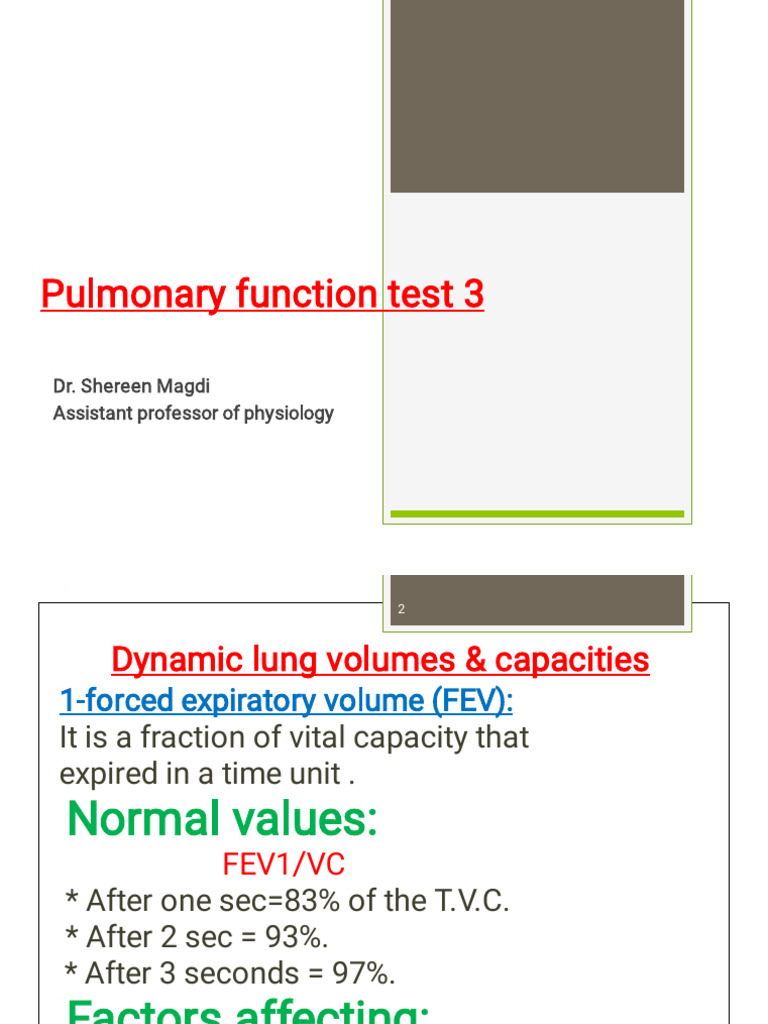 Understanding Pulmonary Function Tests | PDF