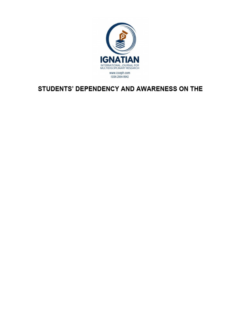Student Dependency on AI Tools and Ethics | PDF | P Value | Survey ...