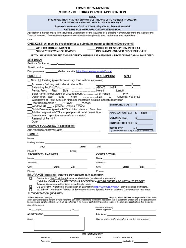 Building Permit Minor Letter | PDF