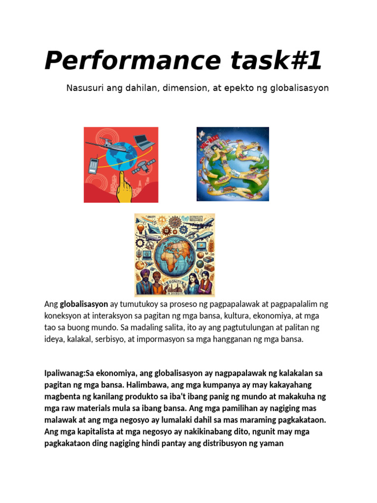 Performance Task | PDF