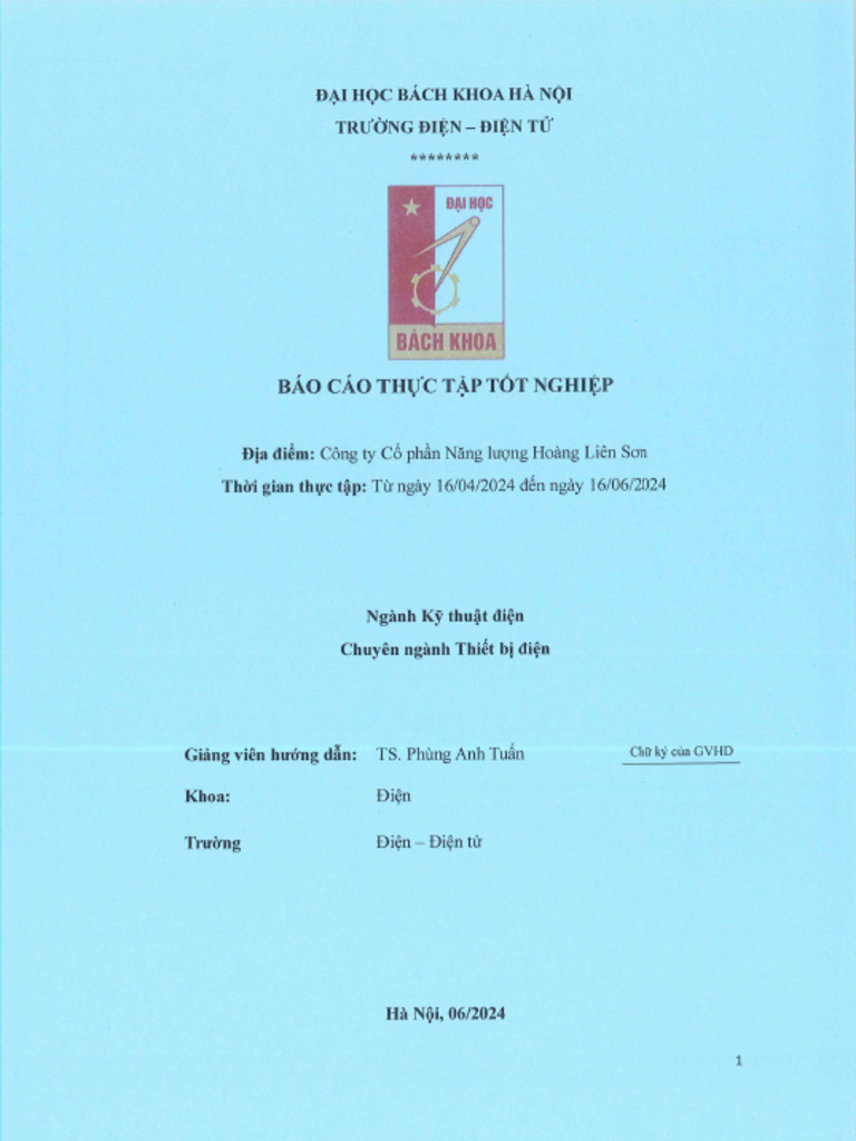 Nguyen Tien Anh - Bao Cao TTTN | PDF