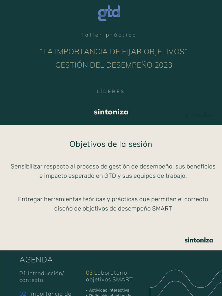 Taller La Importancia de Fijar Objetivos | PDF | Planificación