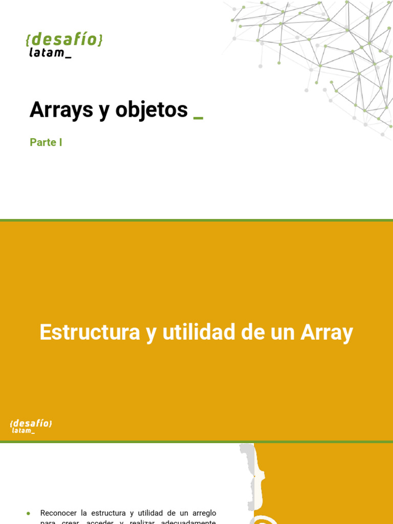 Estructura y Uso de Arrays en JavaScript | PDF | Tipo de datos | Lenguaje de programación