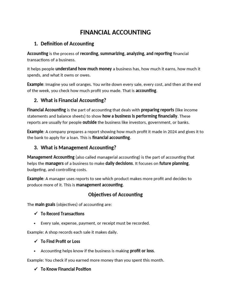 Understanding Financial Accounting Basics | PDF