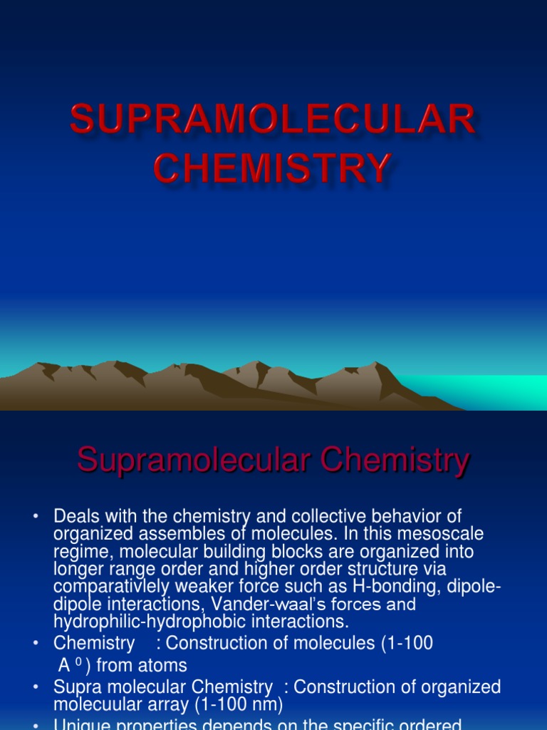 Supramolecular Chemistry | Supramolecular Chemistry | Coordination Complex