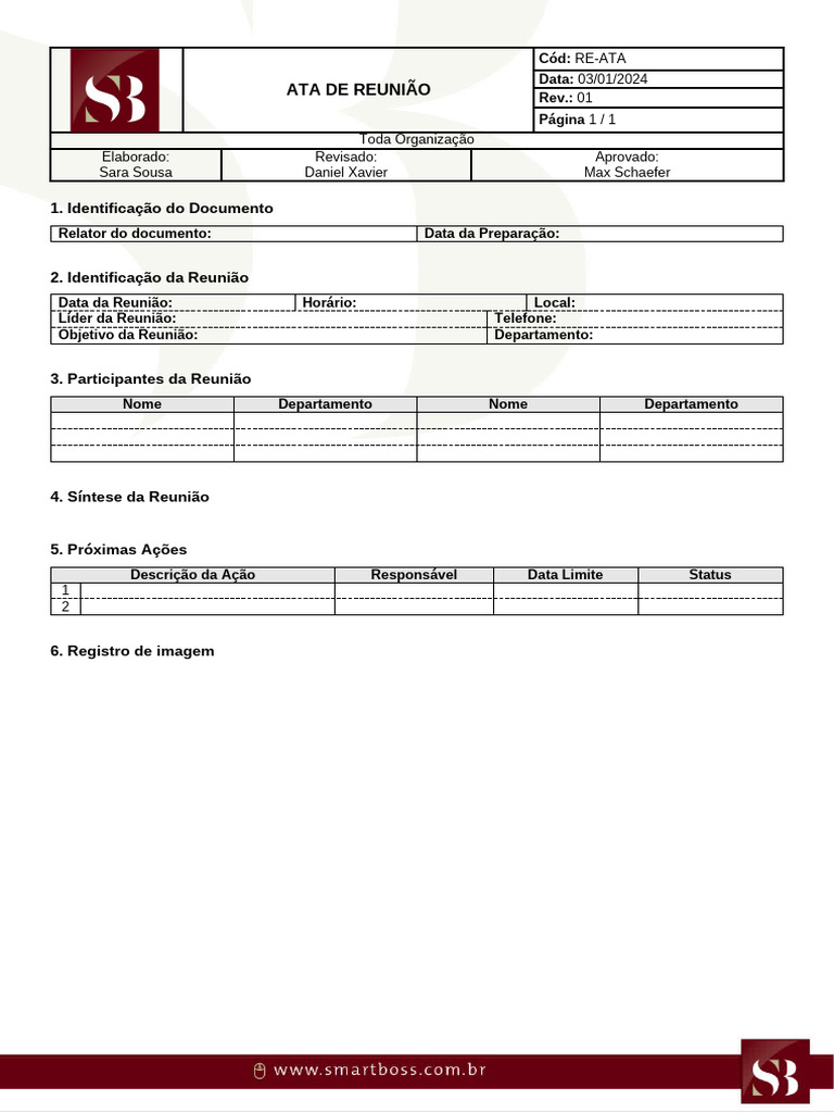Modelo Ata de Reunião | PDF