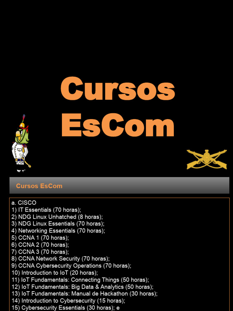 Cursos Disponíveis na EsCom | PDF