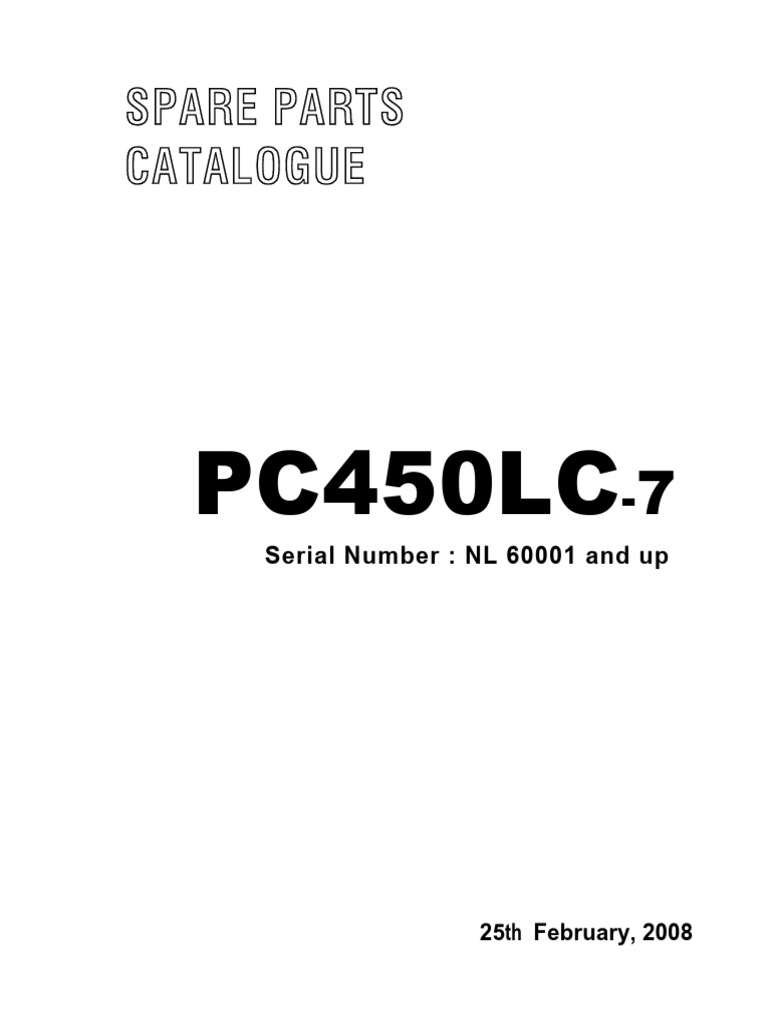 PC450 SPC-Part Book | PDF | Pump | Rotating Machines