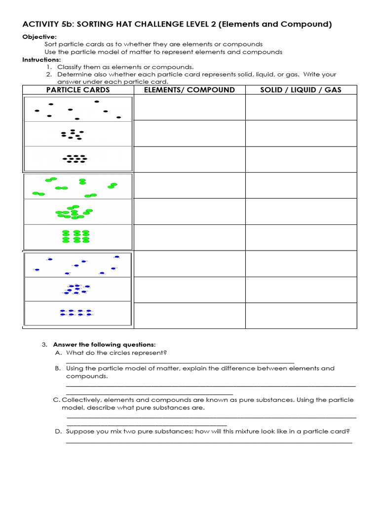 Activity State of Matter Pure Substance | PDF