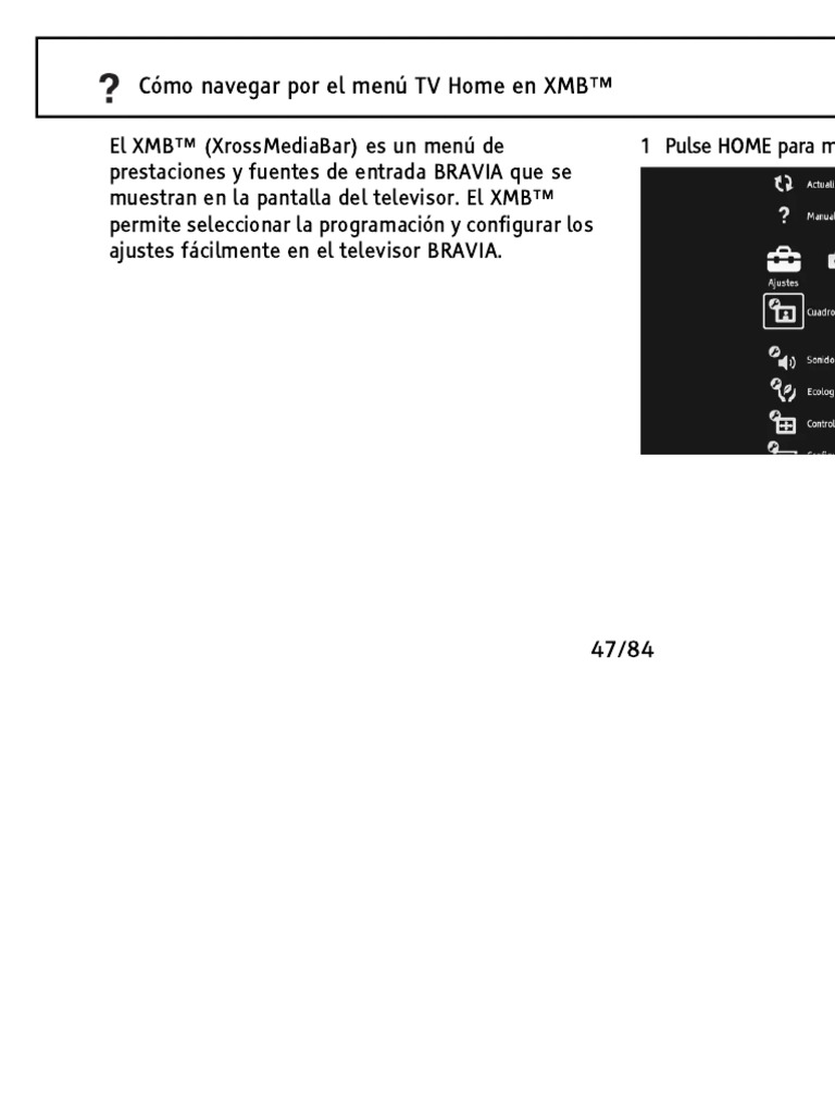 Manual de Usuario Sony Bravia KDL-32BX300 (Español - 84 Páginas) | PDF